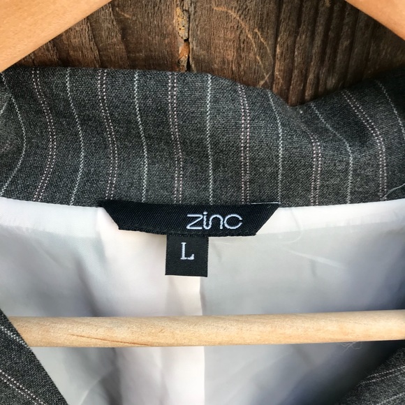 zinc | Jackets & Coats | Gray And White Blazer Nwt | Poshmark